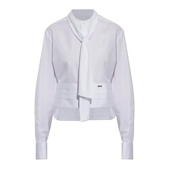 Dsquared2 Femme, Blouses et Chemises, Blanc, Taille: 40 FR Chemise &agrave; cravate