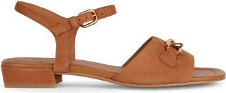 Geox Damen D New ERAKLIA 15 Flat Sandal, Cognac, 37.5 EU