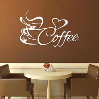 Generic Schwarze Metall-Kaffeetasse mit Herzmotiv, Wanddekoration aus Metall f&uuml;r Caf&eacute;, Bar und K&uuml;che, Moderne Skulptur mit Kaffeetasse mit Herzmotiv f&uuml;r Wohnz