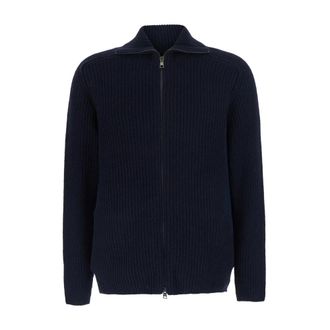 Tagliatore Zip Cardigan - - Knitwear - Herren - Blau - 2XL