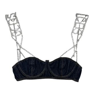 GCDS Gcds, Femme, Tops, Noir, Taille: 38 FR Hauts