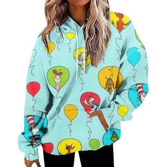 Generic Le Grinch Sweat A Capuche Femme Christmas Noël 2025 Moche Vetement De Plaid Costume Noel Sweet Pulls Pilou Sweatshirts The Pyjama Deguisement Femmes A