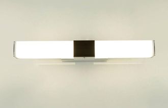 Licht-Erlebnisse Licht-erlebnisse - led Spiegelleuchte Edelstahl 40 cm breit IP44 Chrom Wei&szlig; l&auml;nglich 4100 k neutralwei&szlig;es Licht 630 lm