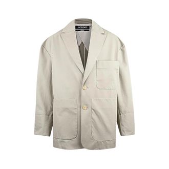 Jacquemus Weite Jacke aus Leinenmischung - - Jackets - Damen - Gr&uuml;n - 2XL
