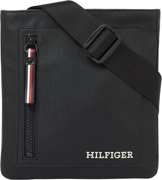 Tommy Hilfiger Sac à Bandoulière Homme Pique Mini Crossover Moyen, Noir (Black), Taille Unique