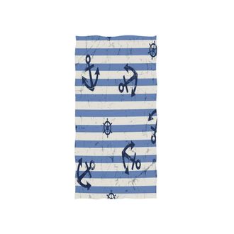 Mnsruu Vintage Anker Schiffsrad gestreift weich Bad Hotel Spa Hand Gym Sport Handtuch 76 x 38 cm