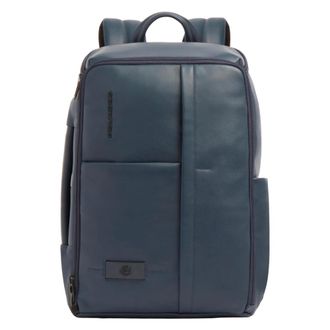 Piquadro Erweiterbarer Leder Reise Rucksack 15-6 Laptop 31 L - - Bags - Herren - Blau - ONE SIZE