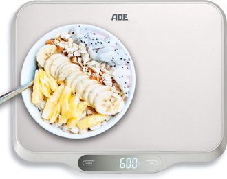 ADE Extra große Küchenwaage digital bis 15kg | Küchenwaage große Wiegefläche 26x31 cm | perfekt als Kuchenwaage, Paketwaage, Fleischwaage