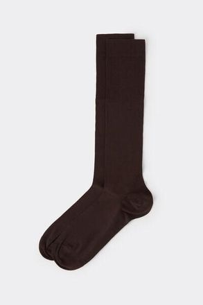 Calzedonia Lange Herrensocken Aus Elastischer Baumwolle Braun