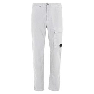 C.P. Company C.p. Company, Homme, Pantalons, Gris, Taille: M Pantalon Cargo en Velours C&ocirc;tel&eacute; avec Lentille