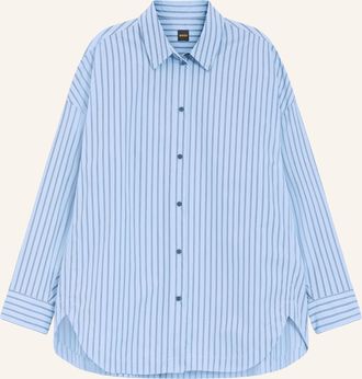HUGO BOSS Oversized-Hemdbluse Bostatta blau