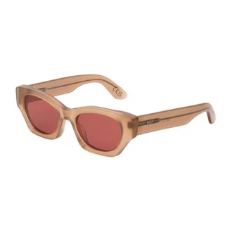 Retro Superfuture Braune Eckige Sonnenbrille - - Accessories - Damen - Rosa - 52 MM