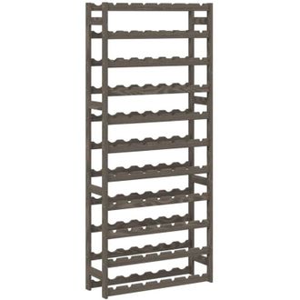 vidaXL Vidaxl - Weinregal f&uuml;r 77 Flaschen Grau Massivholz Kiefer