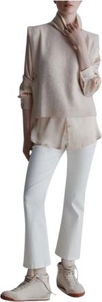 Marella Femme, Pulls, Beige, Taille: 42 FR Ausonia Gilet Insert