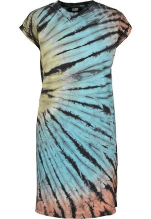 Urban Classics Damen Ladies Tie Dye Dress Kleid, Schwarz