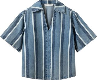 Sofie Schnoor Femme, Blouses et Chemises, Bleu, Taille: 44 FR Denim Chemises