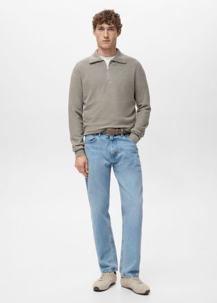 Mango Rollkragenpullover mit Mikrostruktur nerzgrau - Herren - XXL - MANGO MAN