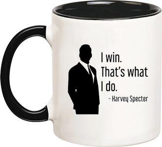 Generic Harvey Specter Zitat Kaffeetassen Langlebiges Keramikbecher Modernes Teetasse F&uuml;r B&uuml;ro Saft Milch 330Ml