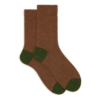 Gallo Gallo, Homme, Sous-v&ecirc;tements, Multicolore, Taille: M Chaussettes Courtes en Laine Boucl&eacute;e avec Contraste