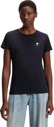 HUGO BOSS Femme, Tops, Noir, Taille: 40 FR T-shirt Logo