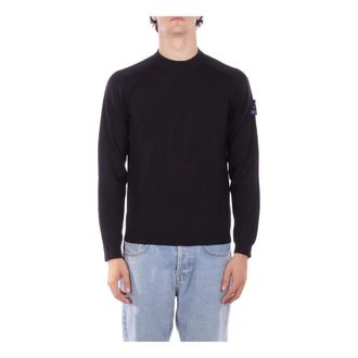 Premiata Blauer Rollkragenpullover mit Logo - - Knitwear - Herren - Blau - M