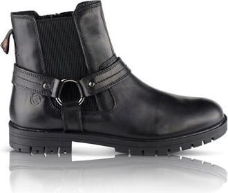 Silver Street London Montague Bottes de motard en cuir avec boucle de cheville pour homme, Noir, 42 1/3 EU