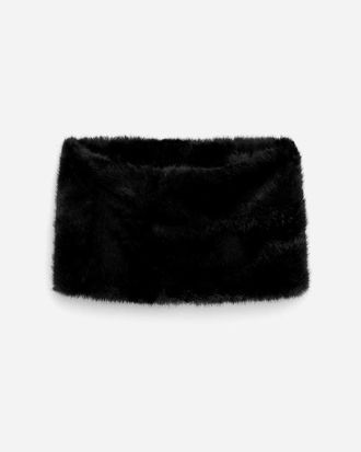 Arket Loopschal Aus Kunstpelz -Schwarz