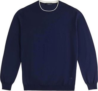 Fay Homme, Sweatshirts et sweats &agrave; capuche, Bleu, Taille: M Maglia Girocollo Profili F.14