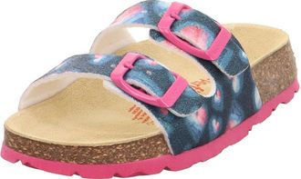 Superfit Fussbettpantoffel Hausschuhe 1-800111 Sandale, BLAU/Mehrfarbig 8230, 37 EU