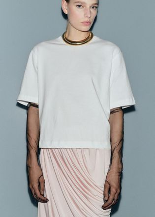 Mango Halbtransparente lange Handschuhe schwarz - Damen - S - MANGO