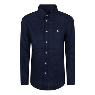 Polo Ralph Lauren Femme, Chemises, Bleu, Taille: 36 FR Linen Shirt