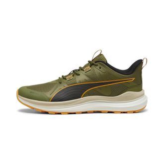 Puma Herren Reflect Lite Trailrunning-Schuh Sneaker, Olive Green-Putty-Clementine, 44.5 EU