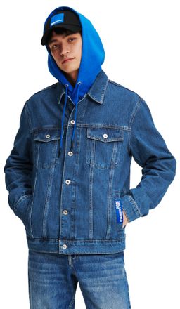 Karl Lagerfeld Karl Lagerfeld Jeans, Herren, Regular Denim Jacke, Normale Passform, Blau, XXL