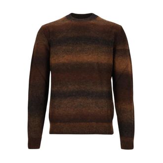 Corneliani Pullover mit Rundhalsausschnitt und horizontalen Streifen - - Knitwear - Herren - Braun - 3XL