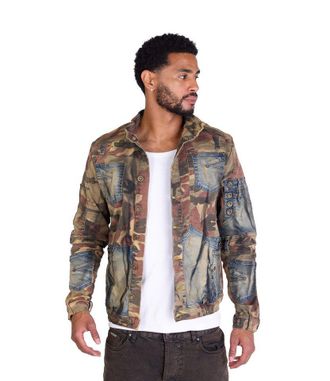 Kingz Jeansjacke KINGZ Herren Patchwork Designerjacke