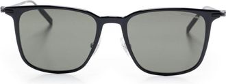 Montblanc Sonnenbrille mit eckigem Gestell - Schwarz