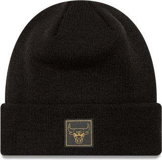New Era New Era Mütze Chicago Bulls Metallic Badge Cuff Knit 60424828 Schwarz