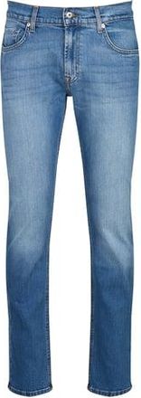 7 For All Mankind Jean droit en coton m&eacute;lang&eacute;