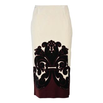 La DoubleJ Femme, Jupes, Beige, Taille: 38 FR Jupe midi en velours avec fermeture &eacute;clair