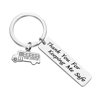 Generic Porte-cl&eacute;s &laquo; Thank You For Keeping School Bus Driver Appreciation &raquo; 2026, Argent&eacute;., Taille unique