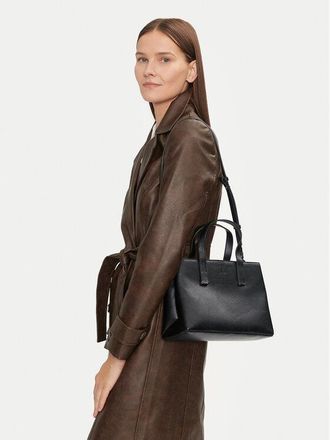 Calvin Klein Handtasche Ck Plaque Small Tote K60K612781 Schwarz