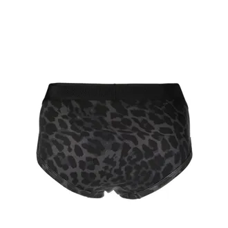 Tom Ford Leopard Print Cotton Briefs - Black