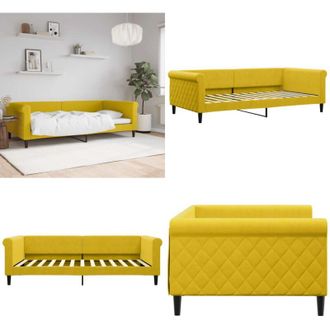 vidaXL Tagesbett Gelb 100x200 cm Samt - Sofa - Schlafsofa