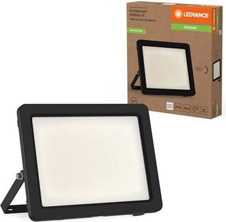 Ledvance LED-Flutlicht mit Energieeffizienzklasse A, schwarzes Aluminiumgehäuse, 24.5 W, 4600 lm, für Außenanwendungen, kompaktes Design, leichtes Gewicht, ein