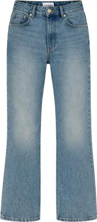 Ganni Flare Fit Cotton Jeans - Blue