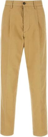 Dsquared2 Homme, Pantalons, Beige, Taille: 3XL One Pleat Cotton Pant