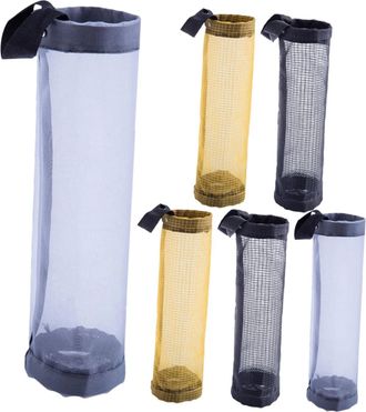 TOPBATHY 6 Stück Teiliges Küchenbeutelhalter aus Robustem Polyester Wiederverwendbarer Aufbewahrungsbeutel mit Großem Öffnung Platzsparend Hängend für Müllsäck