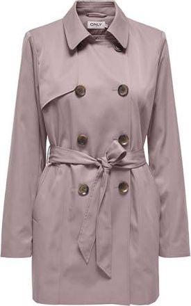 Only Onlvalerie Trench Otw Noos, Mauve, XL