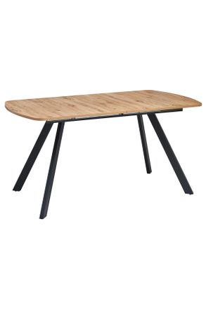 MID.YOU Mid.you Esstisch, Eiche Artisan, Metall, Holzwerkstoff, rechteckig, eckig, 90x75x160-200 cm, ausziehbar, Esszimmer, Tische, Esstische, Esstische auszi