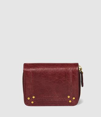 Jerome Dreyfuss Porte-monnaie Andr&eacute; Bubble Burgundy